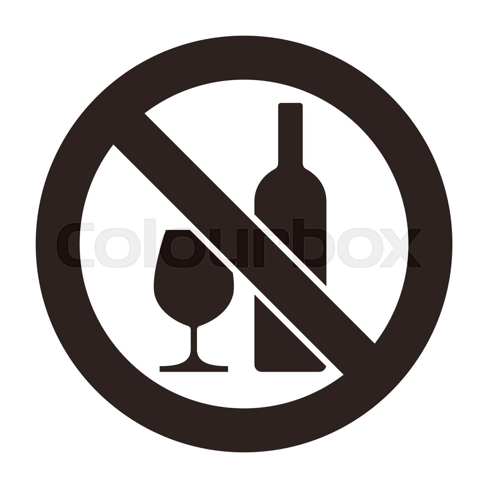 No alcohol sign | Stock vector | Colourbox