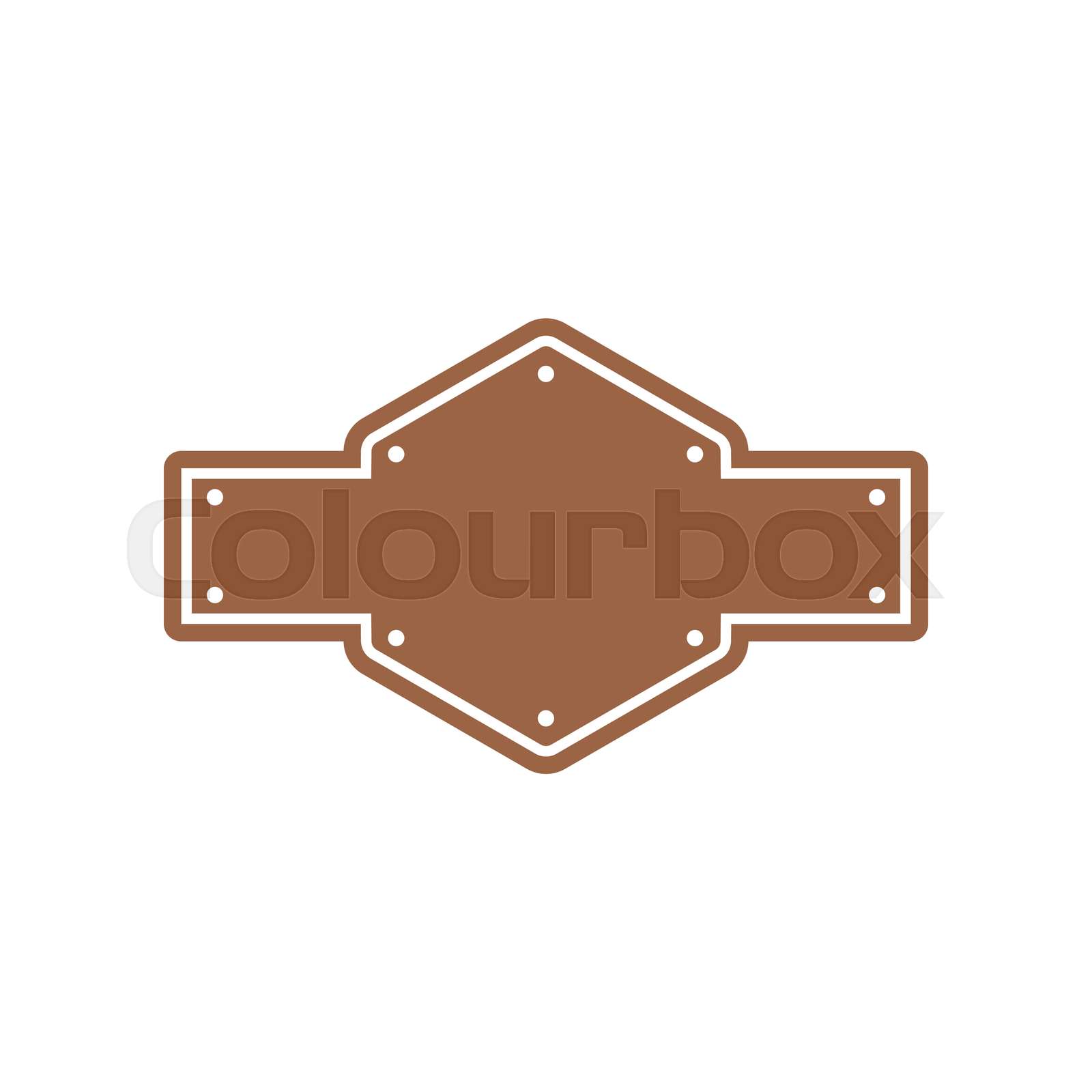 Blank western sign board graphic design template | Stock vector | Colourbox