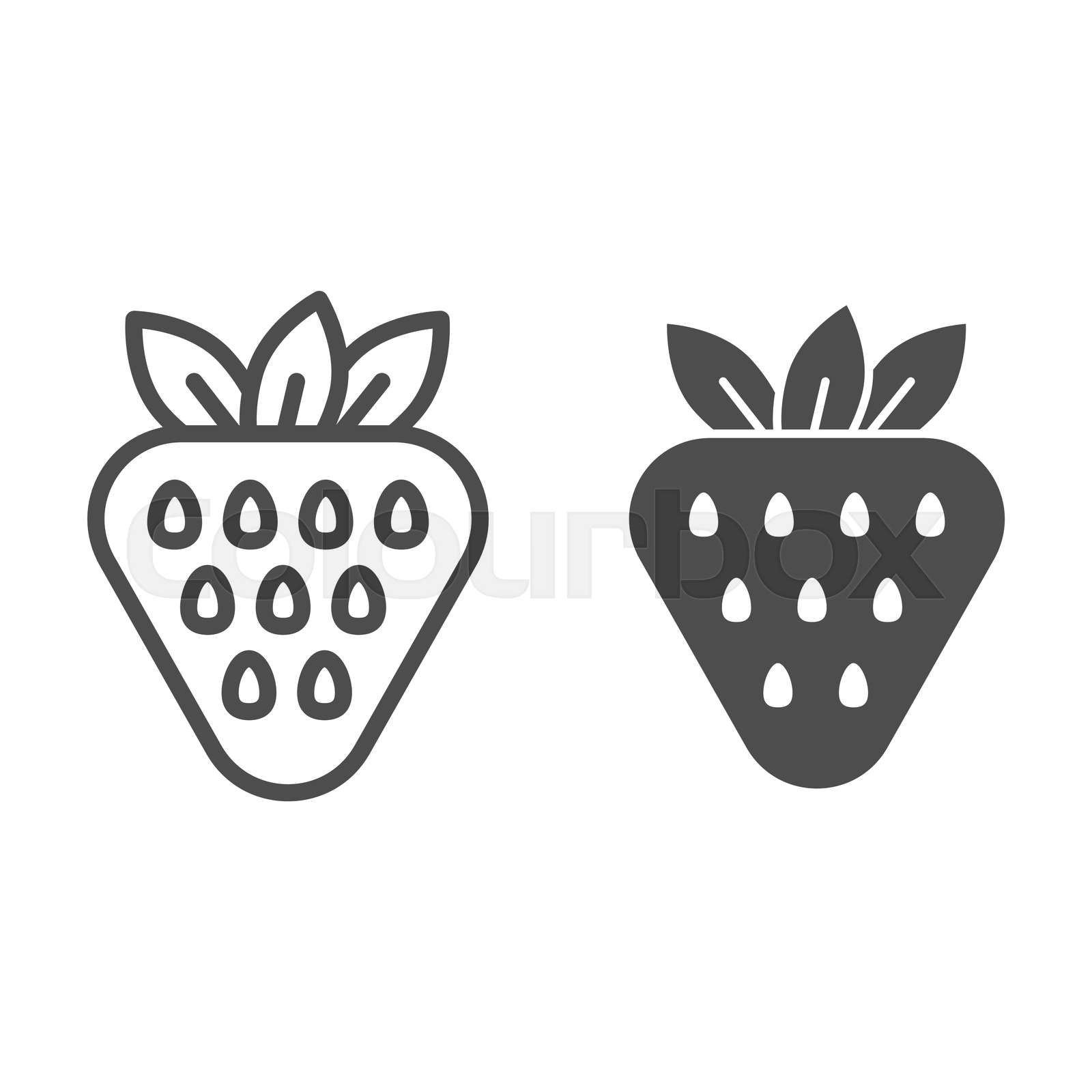 Strawberry Vector Black And White