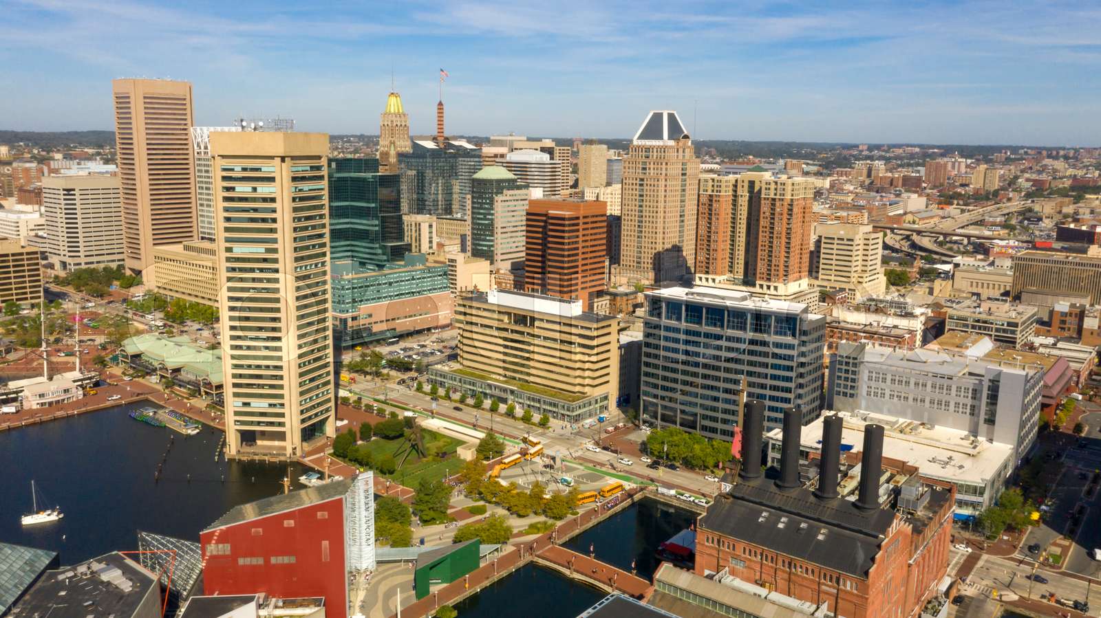 Inner Harbor Tall Buildings Downtown Architecture Baltimore Maryland ...