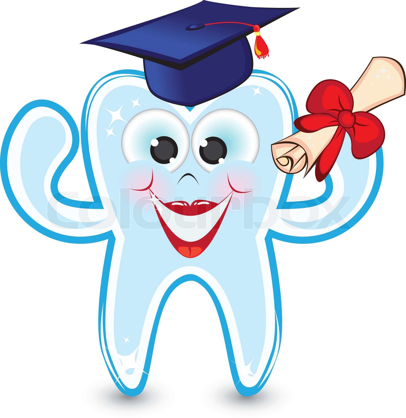 The tooth is a graduate of | Stock vector | Colourbox