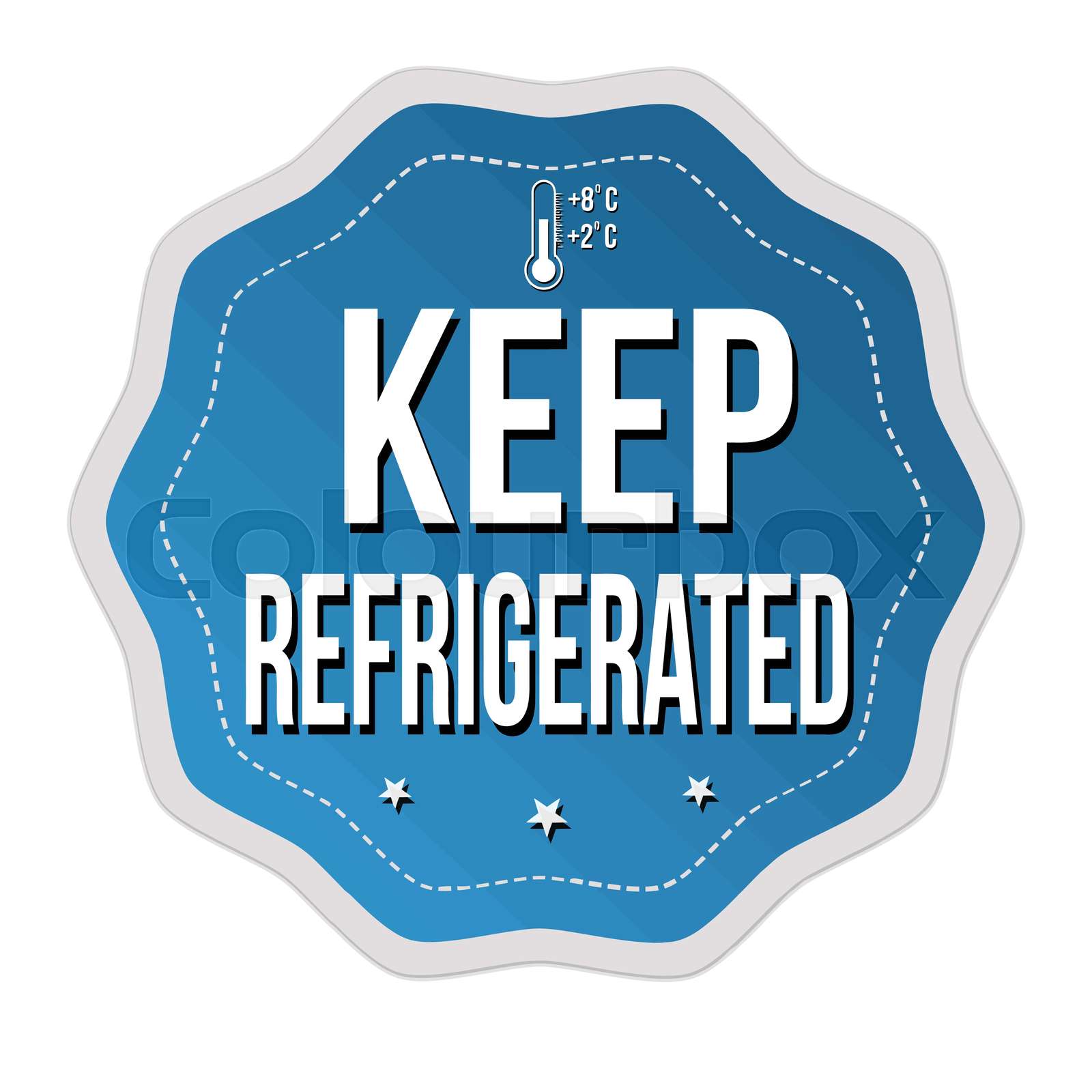 Keep refrigerated label or sticker | Stock vector | Colourbox