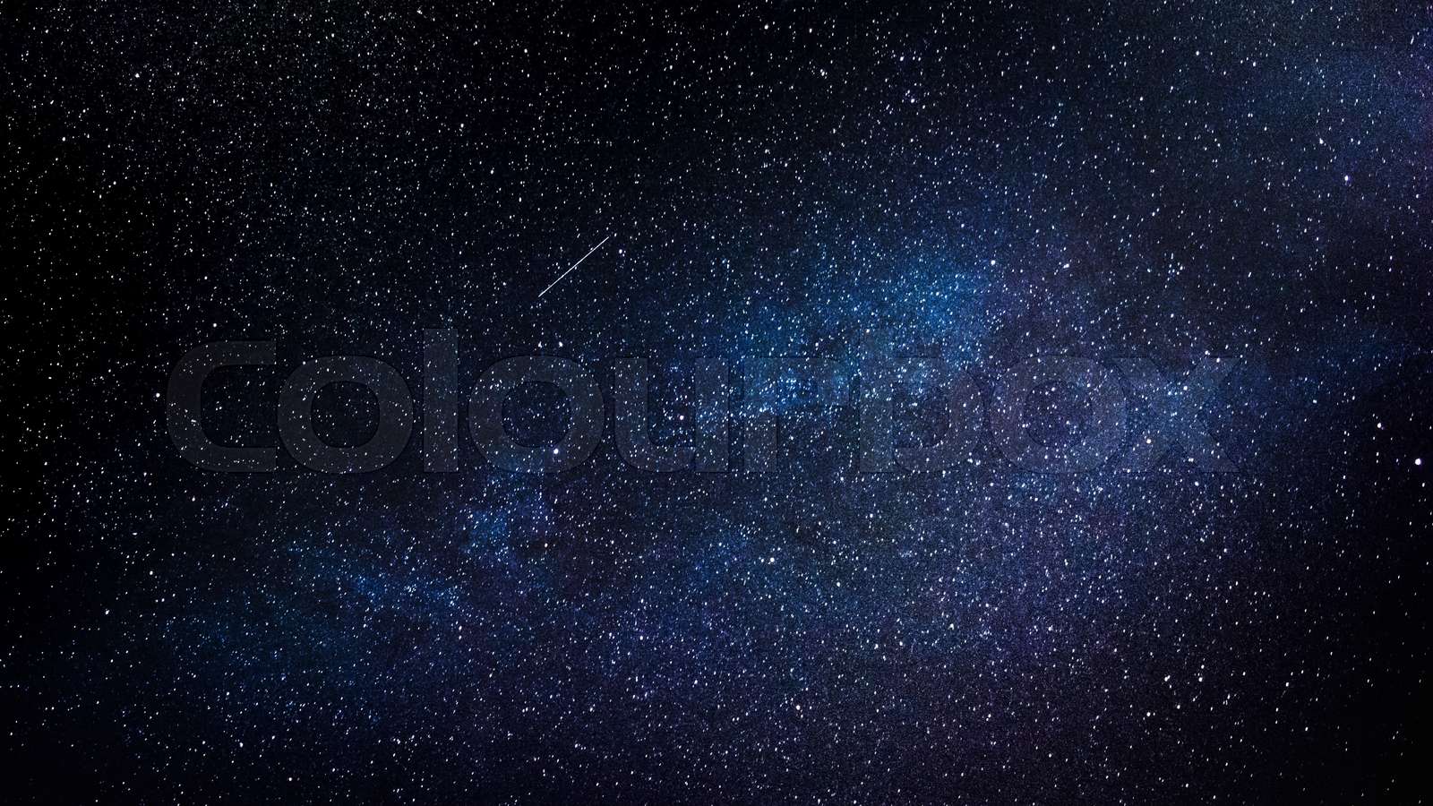 Starry sky, blue tint | Stock image | Colourbox
