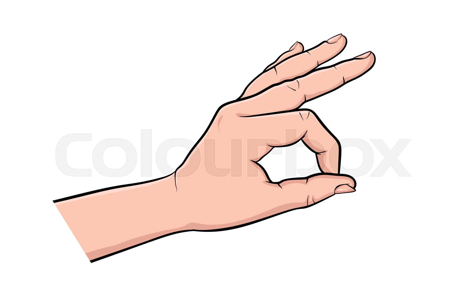 Hand gesture comic book pop art isolated | Stock vector | Colourbox