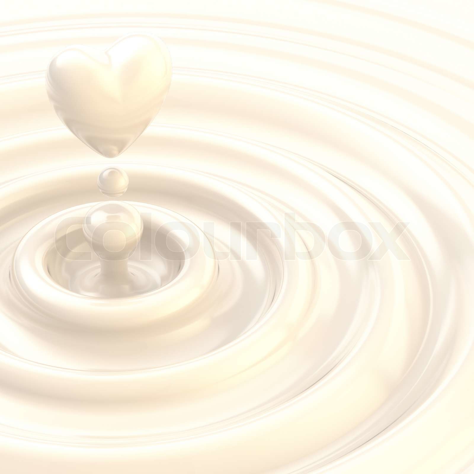 Heart shaped glossy liquid drop | Stock image | Colourbox