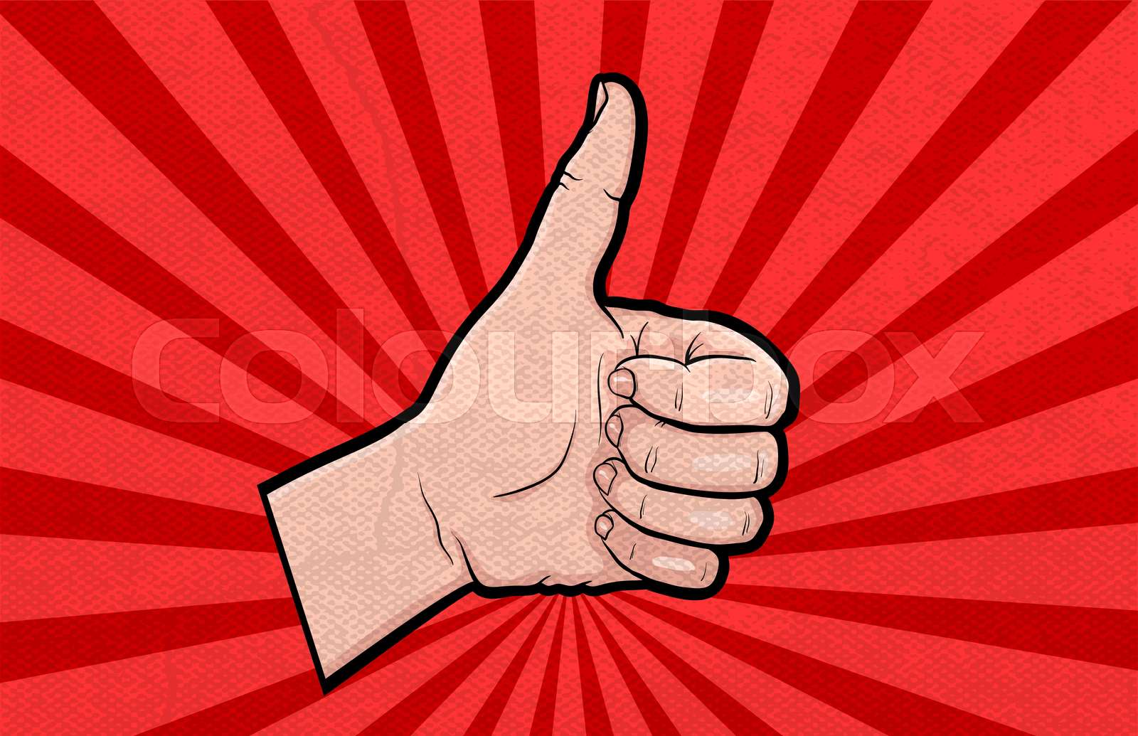 Hand gesture comic book pop art isolated | Stock vector | Colourbox