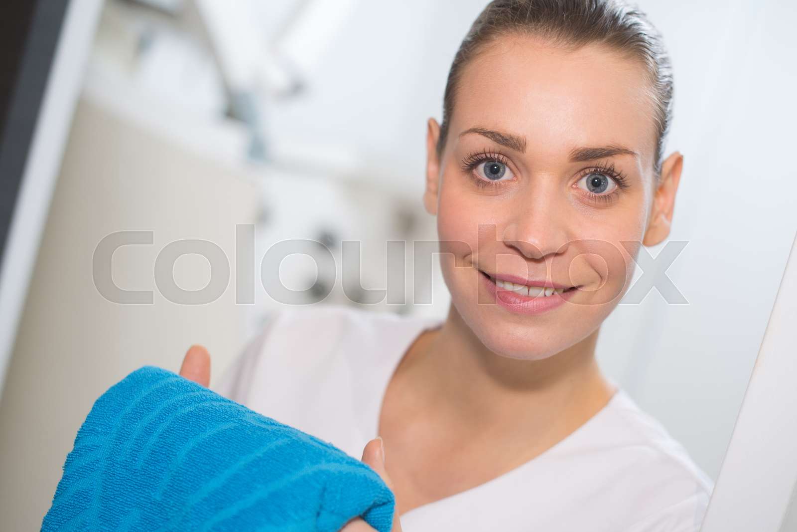 portrait of a young female professional spa employee | Stock image ...