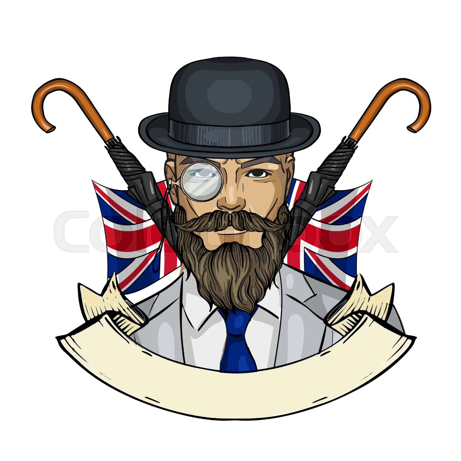 Sketch british man | Stock vector | Colourbox