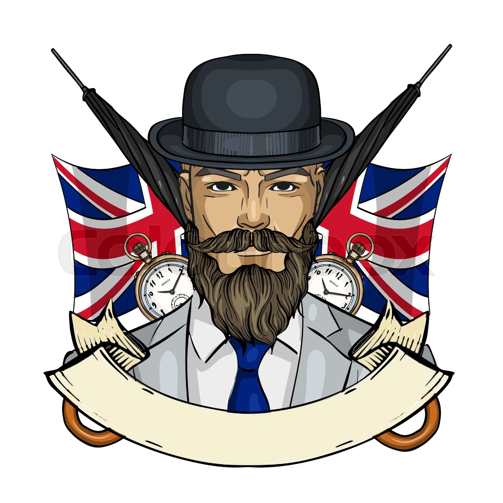 Sketch british man | Stock vector | Colourbox