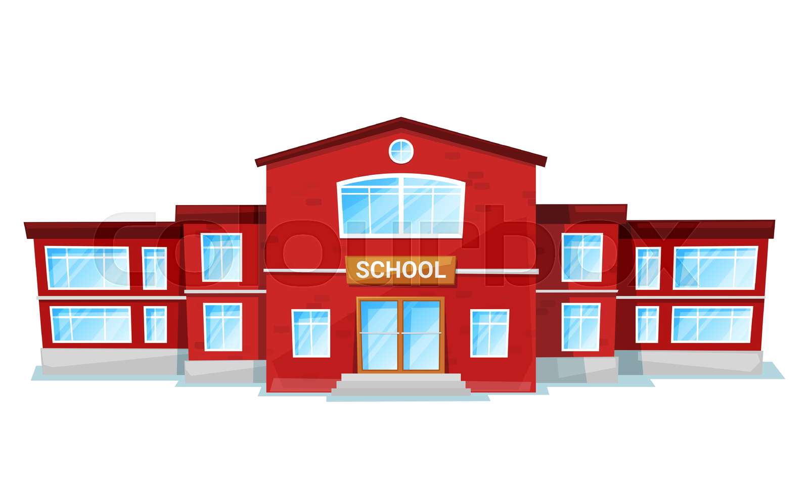 Schoolhouse or Educational Place, School Vector | Stock vector | Colourbox
