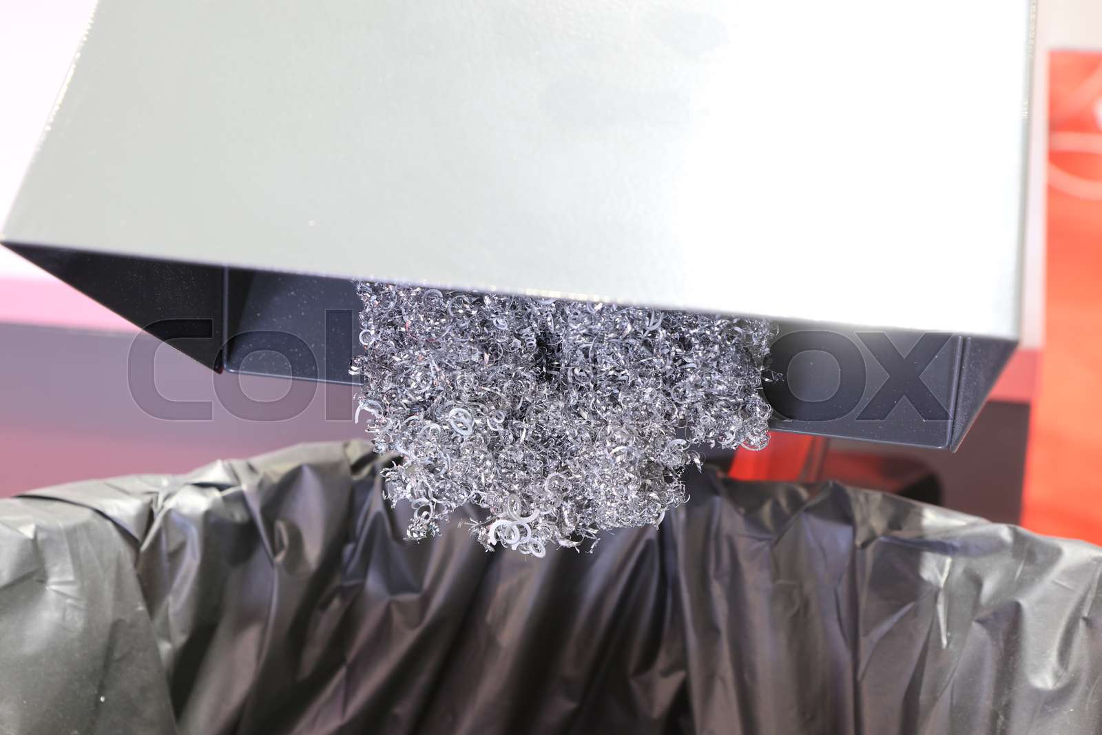 spiral shape of metal from machining process of cnc machine ; waste in ...