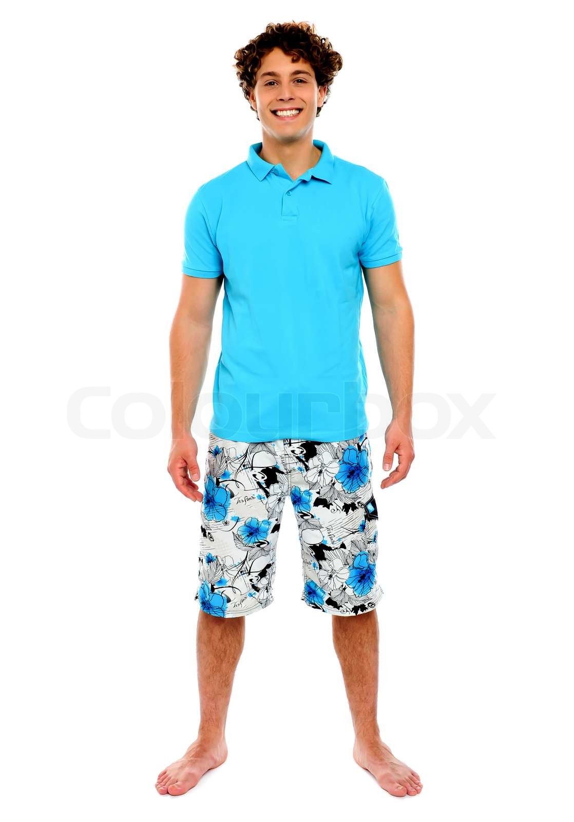 Man standing in shorts | Stock image | Colourbox