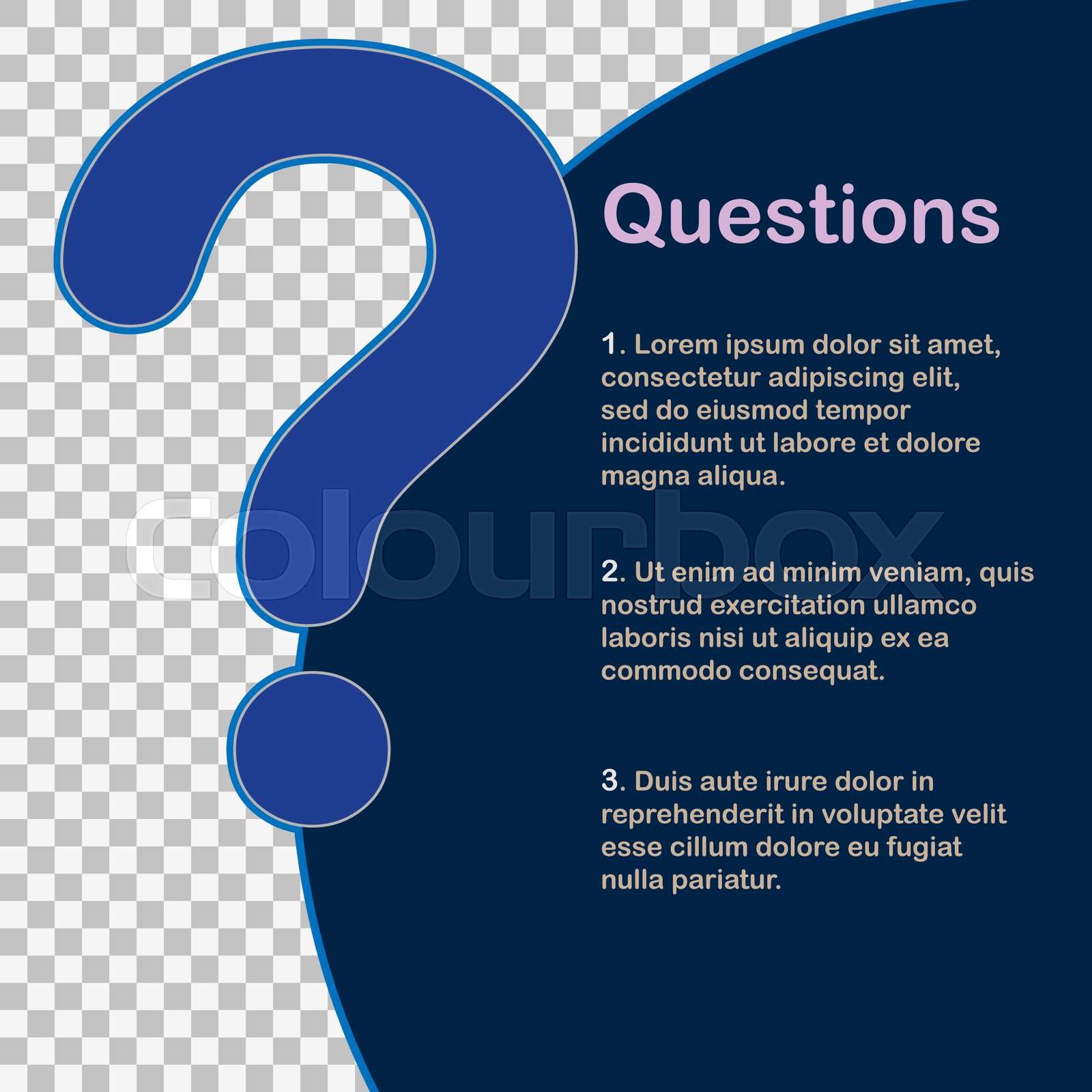 Question mark page. FAQ template for layout and design. | Stock vector ...