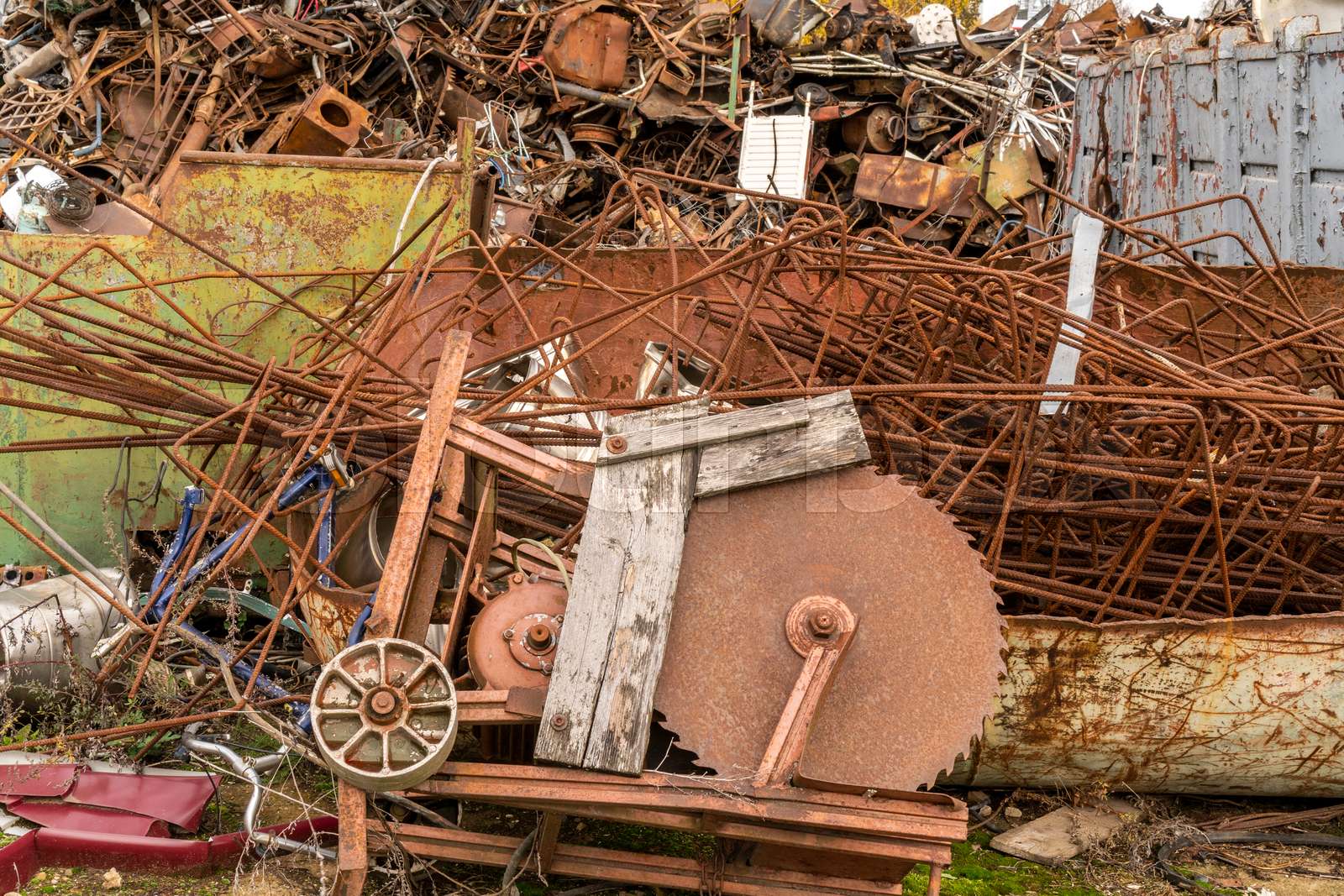 Scrap metal waste waiting for recycling | Stock image | Colourbox