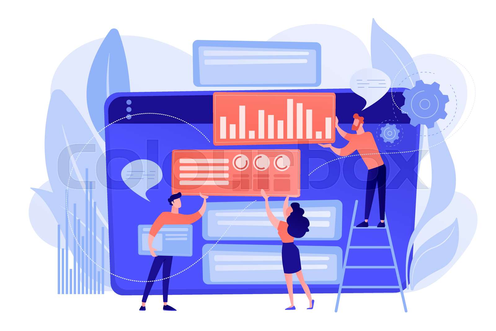 Content marketing concept vector illustration. | Stock vector | Colourbox