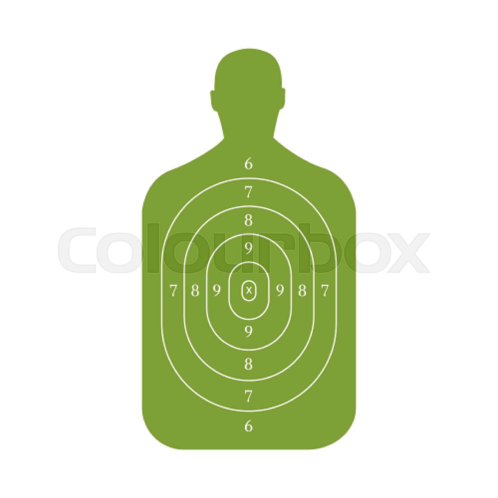 Man-shaped shooting target for practice on a rifle range. | Stock ...