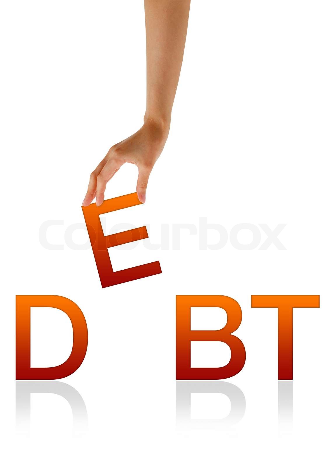 Schulden - Hand | Stock Bild | Colourbox