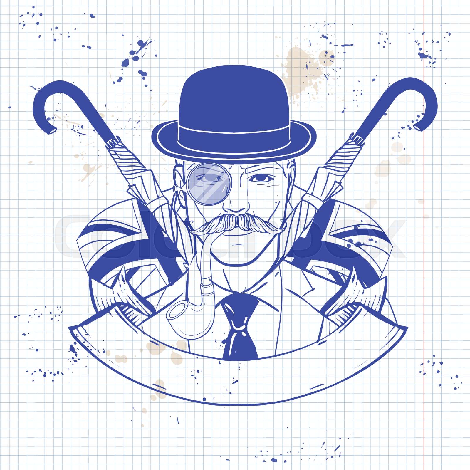 Sketch british man | Stock vector | Colourbox Sketch british man | Stock vector | Colourbox