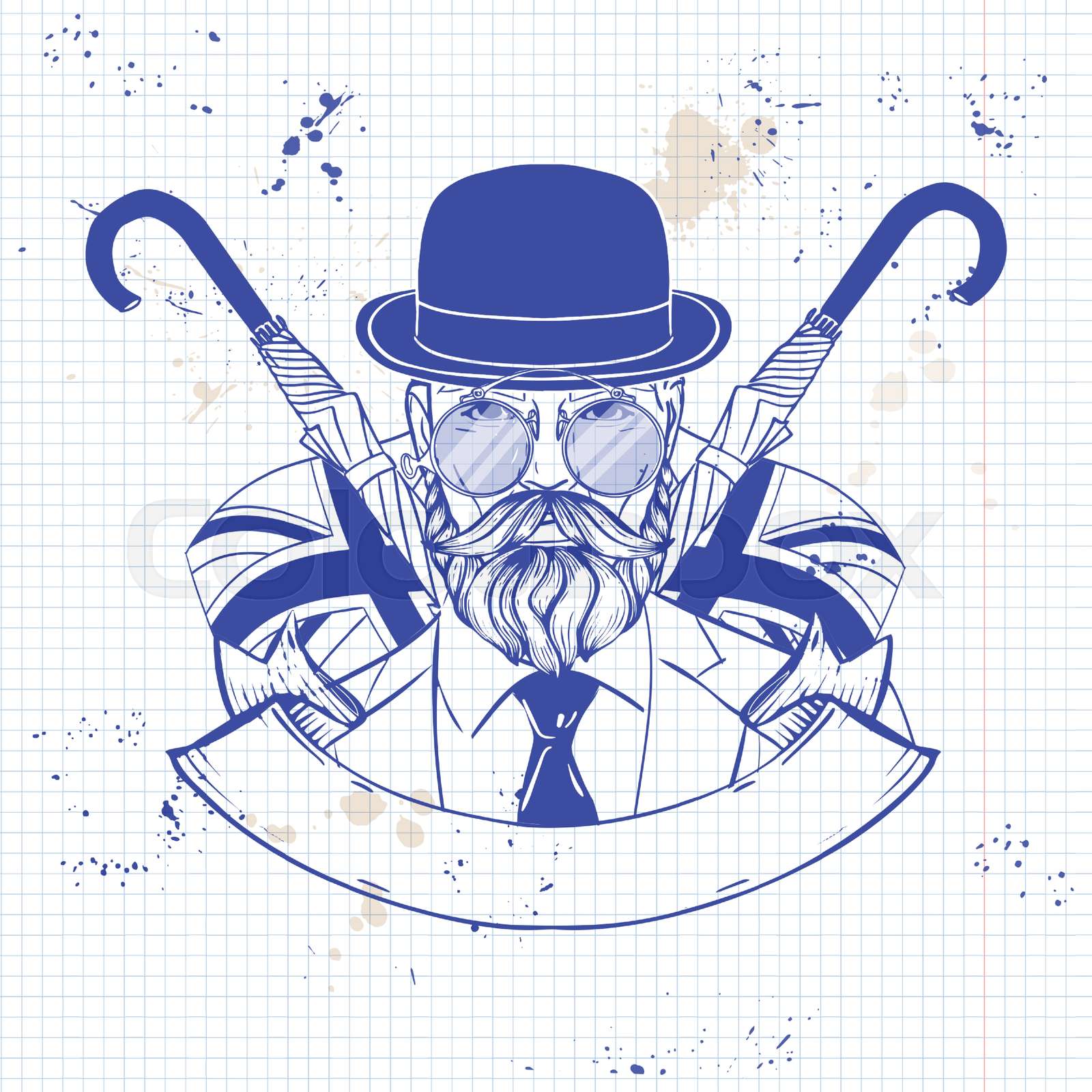 Sketch british man | Stock vector | Colourbox