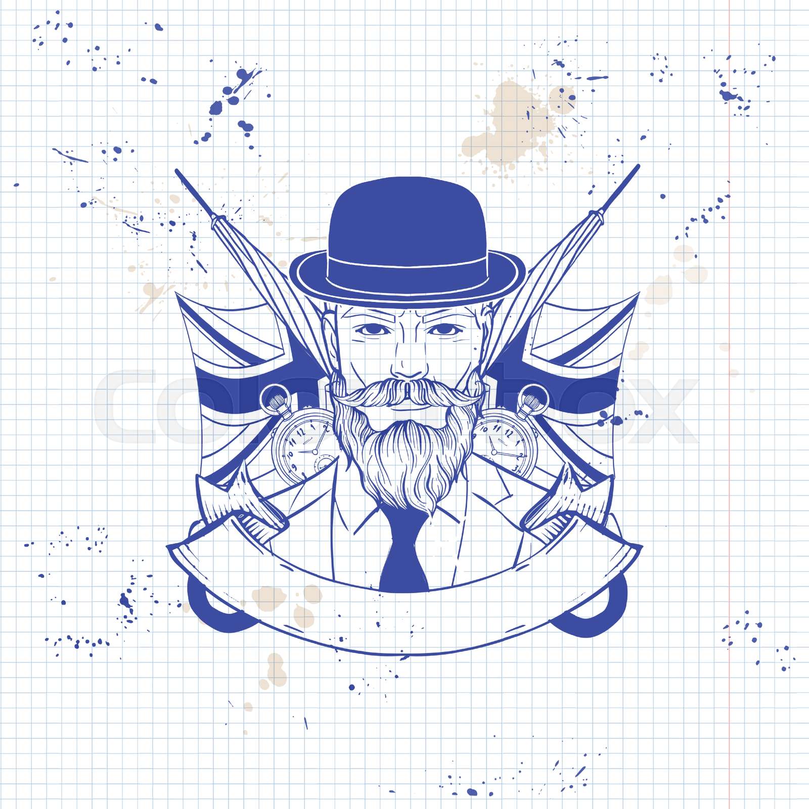 Sketch british man | Stock vector | Colourbox Sketch british man | Stock vector | Colourbox