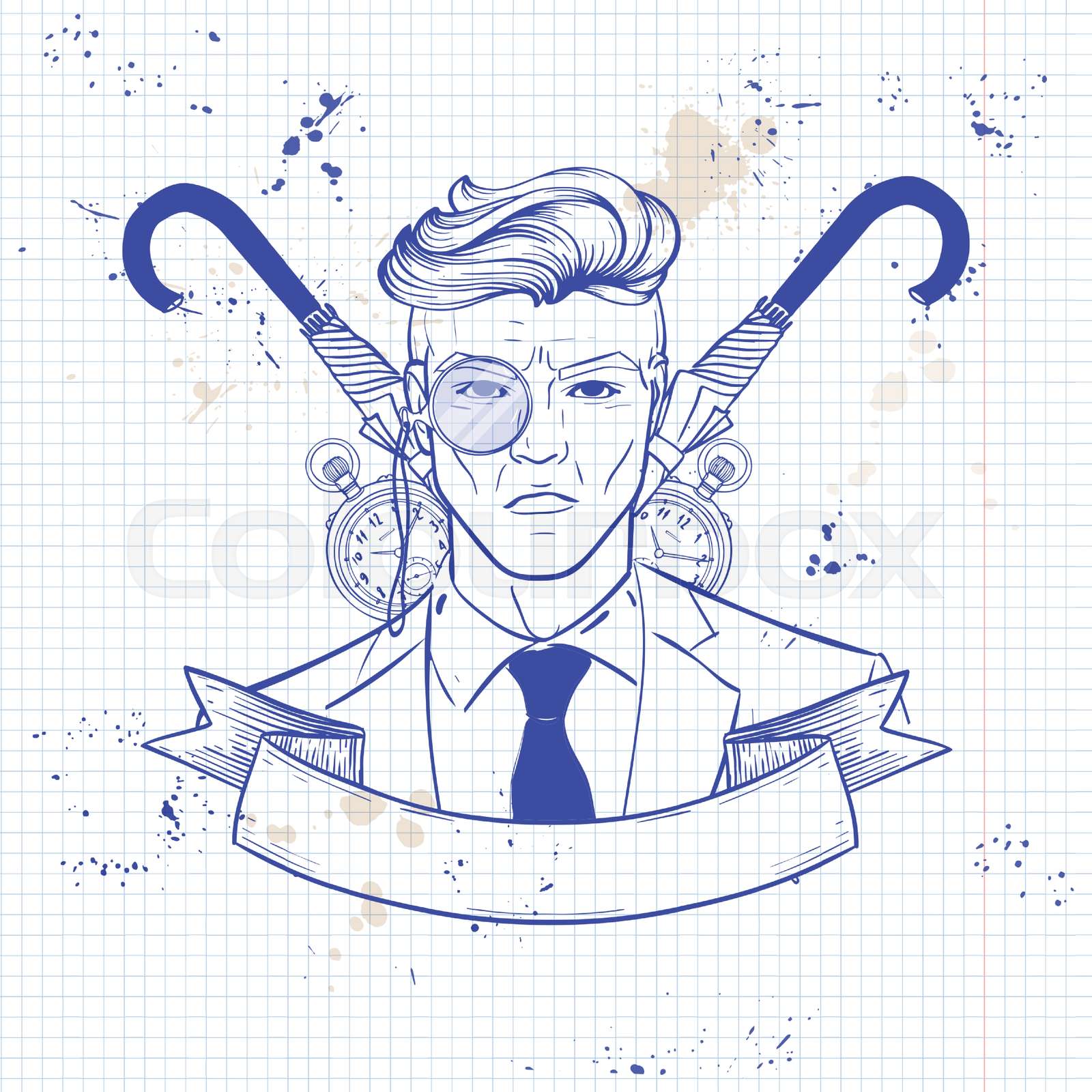 Sketch british man | Stock vector | Colourbox