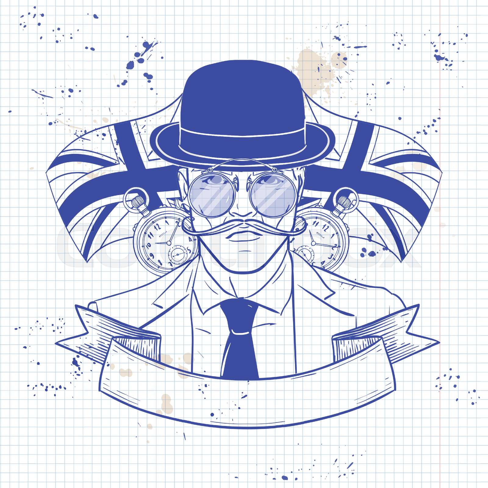 Sketch british man | Stock vector | Colourbox Sketch british man | Stock vector | Colourbox