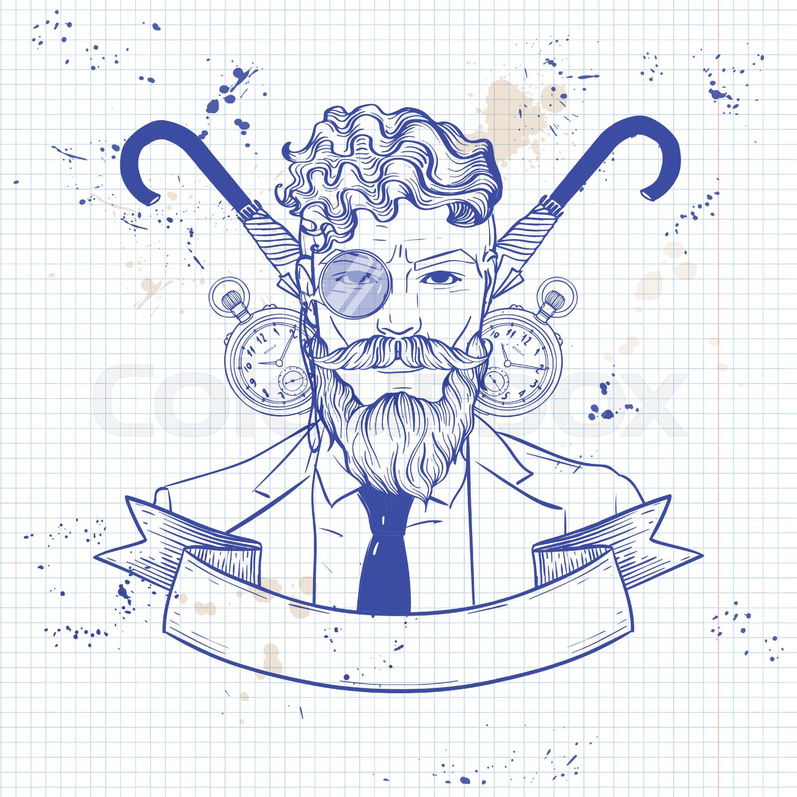 Sketch british man | Stock vector | Colourbox Sketch british man | Stock vector | Colourbox