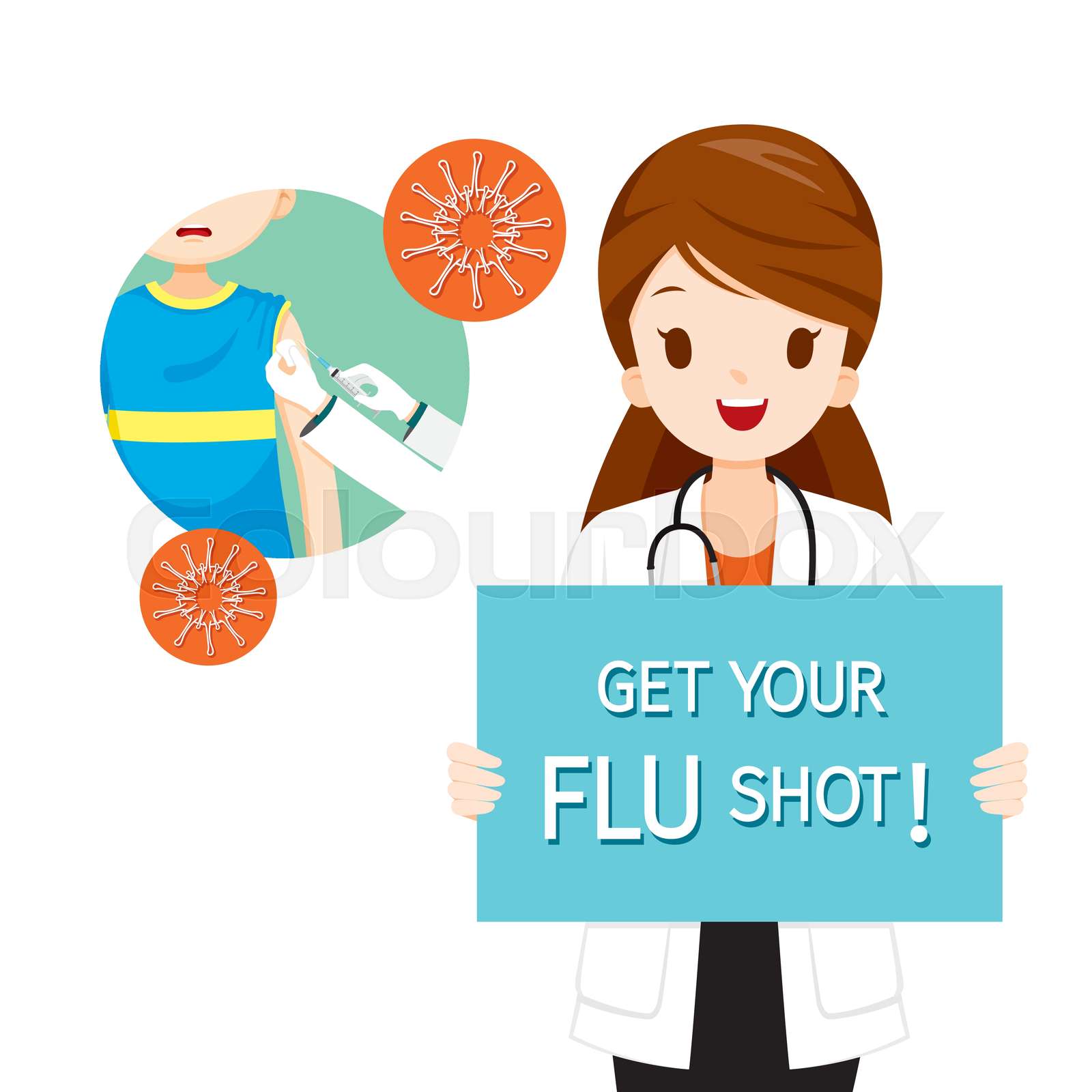 Get Your Flu Shot Cartoon