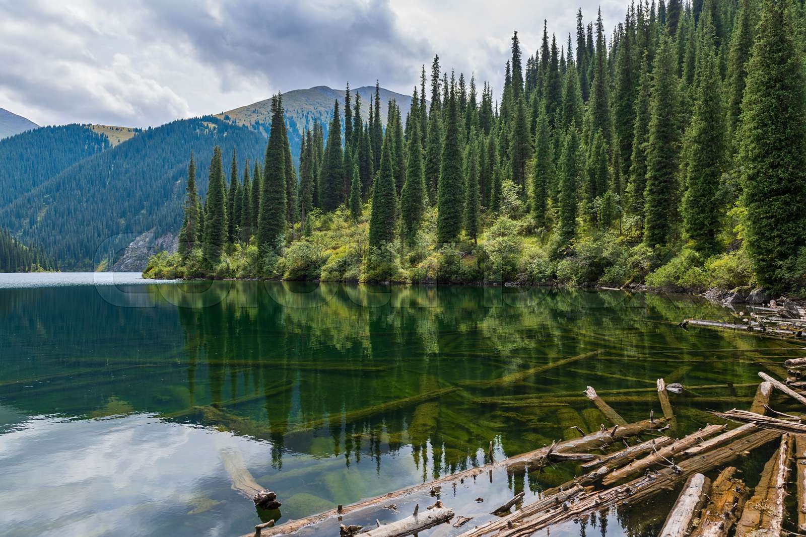 Kolsay lake - mountain lake in Kazakhstan | Stock image | Colourbox