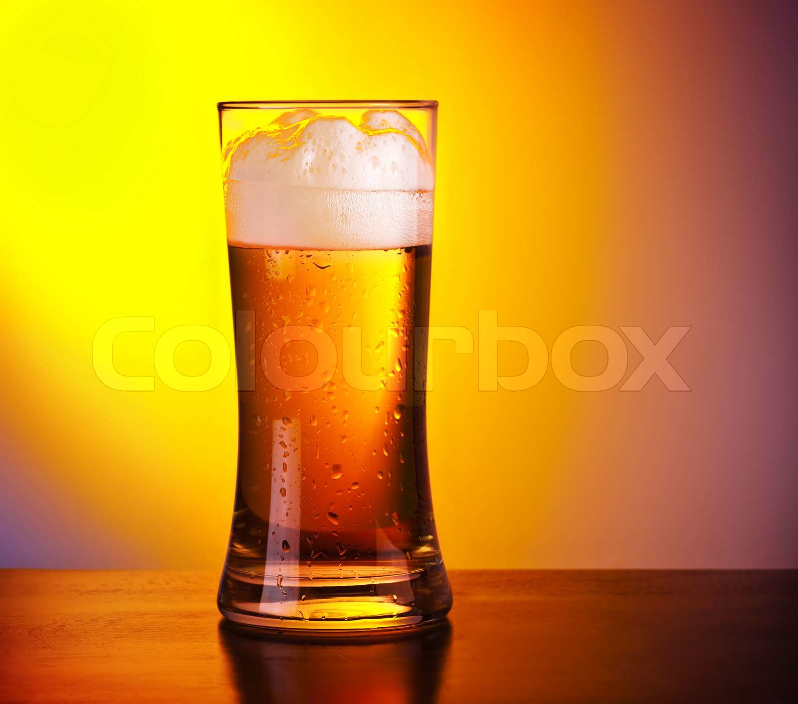 Glass of refreshing beer | Stock image | Colourbox