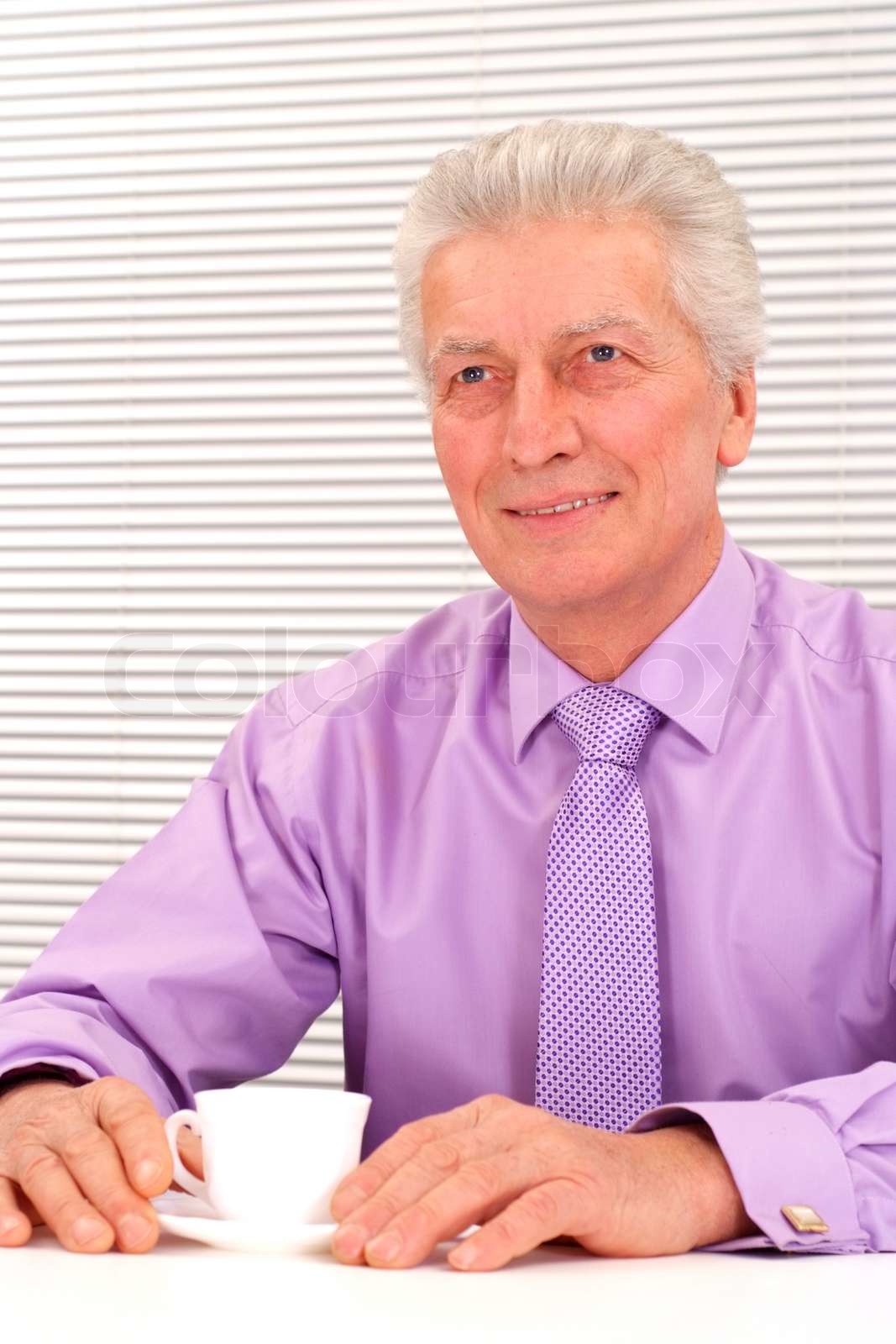 old man at office | Stock image | Colourbox