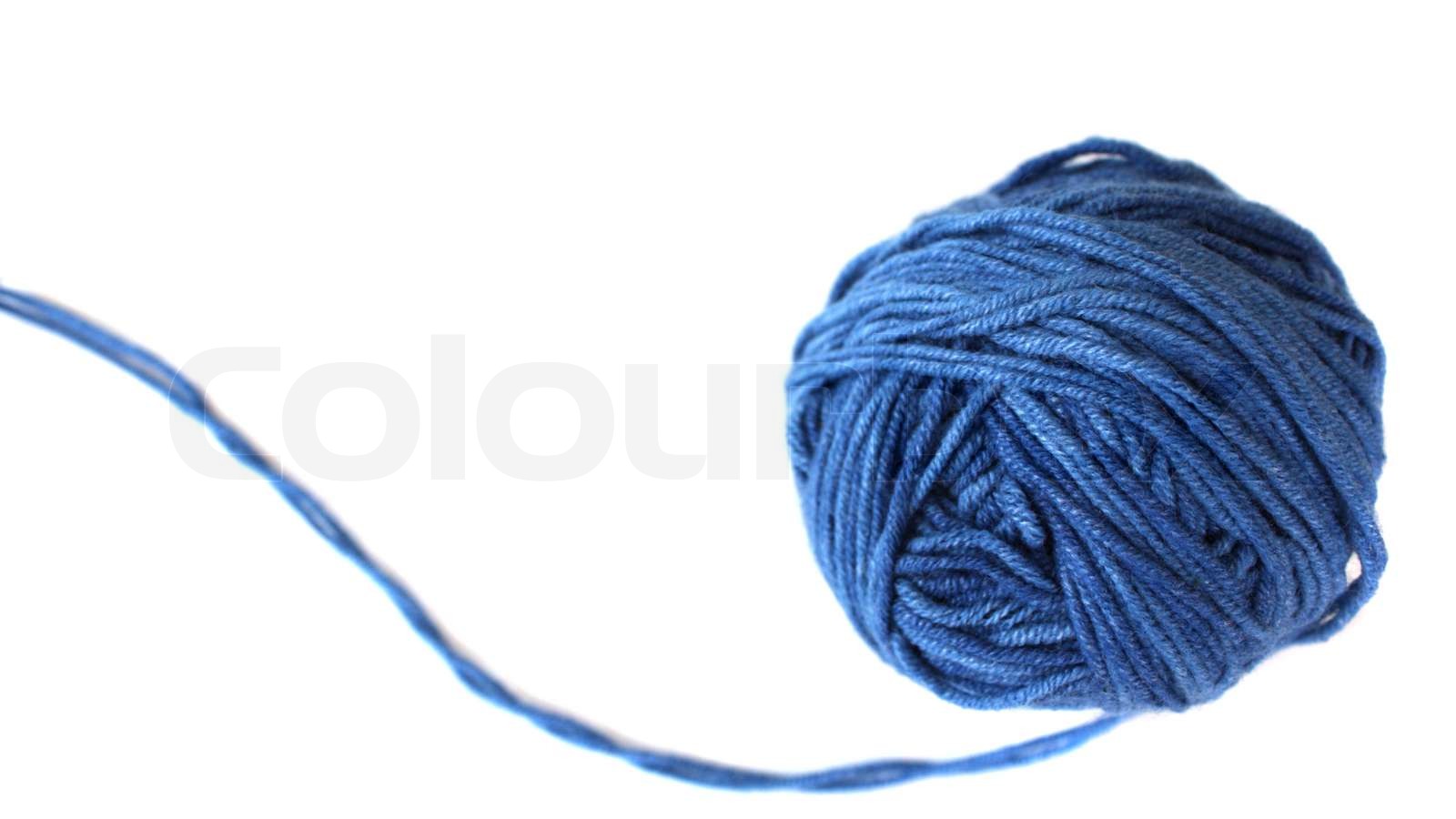 Ball of blue yarn | Stock image | Colourbox