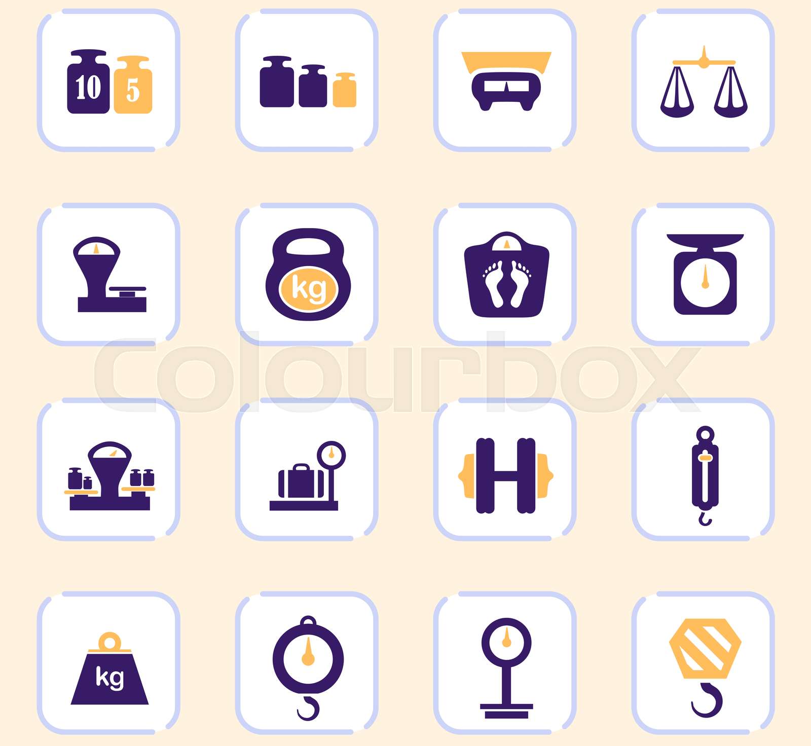 Scale icons set | Stock vector | Colourbox