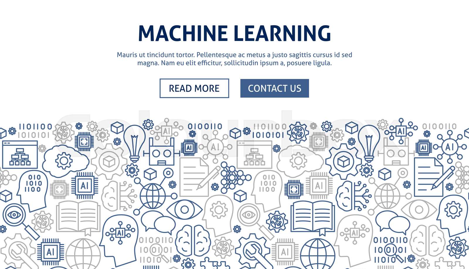 Machine Learning Banner Design | Stock vector | Colourbox