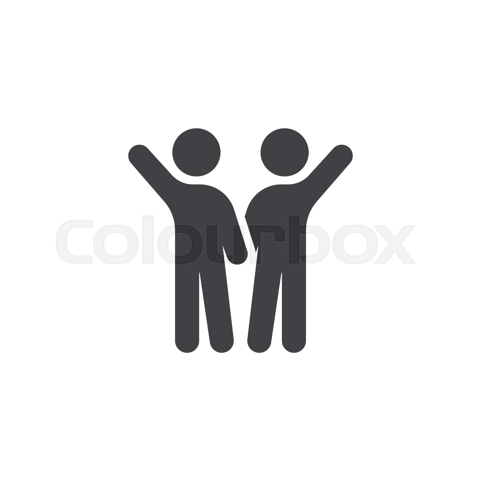 People friendship vector icon | Stock vector | Colourbox