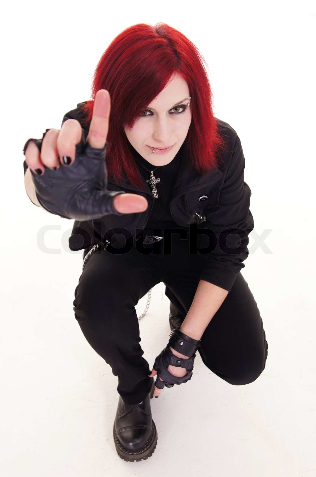 gothic girl sitting | Stock image | Colourbox