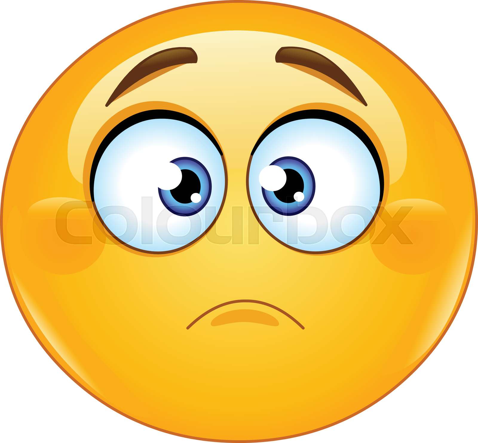 enttäuscht, smiley, antlitz | Stock-Vektor | Colourbox
