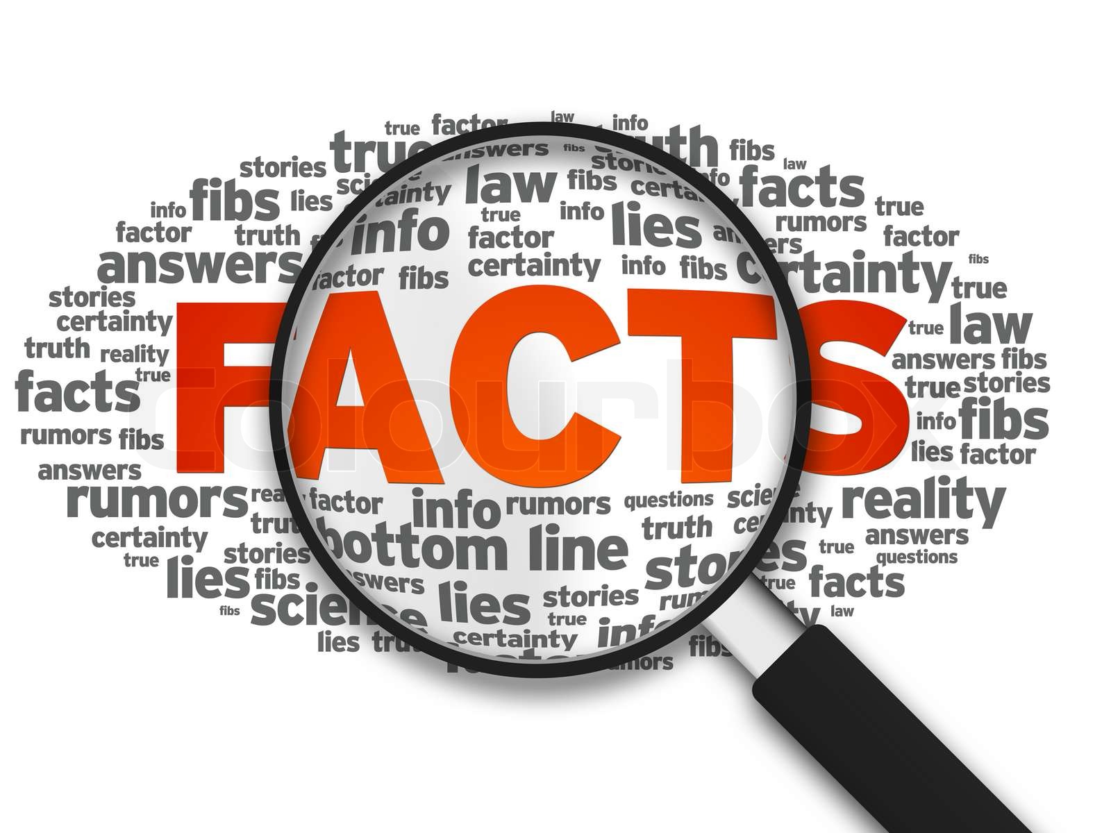 Magnifying Glass Facts Stock Image Colourbox