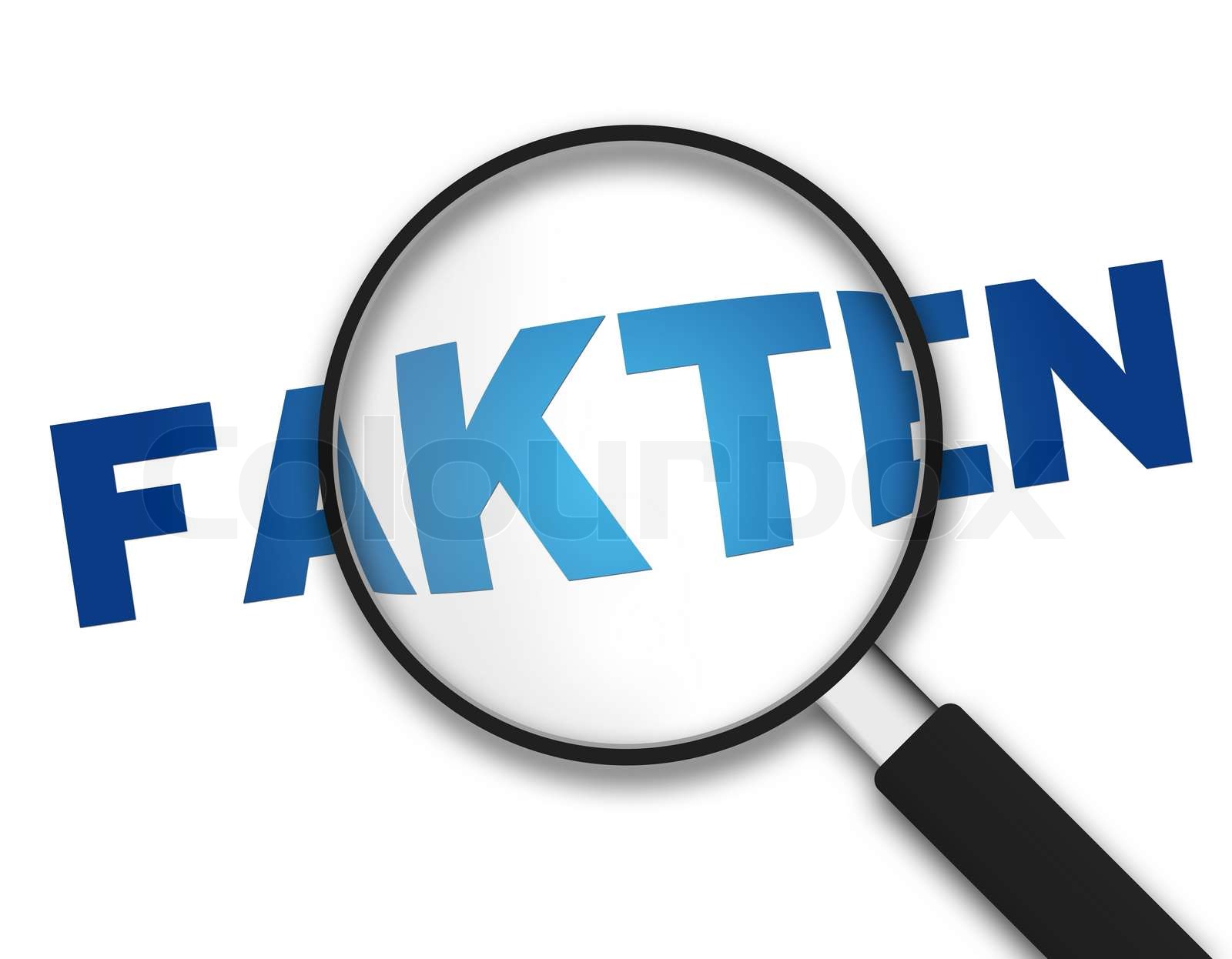 Magnifying Glass - Facts | Stock image | Colourbox