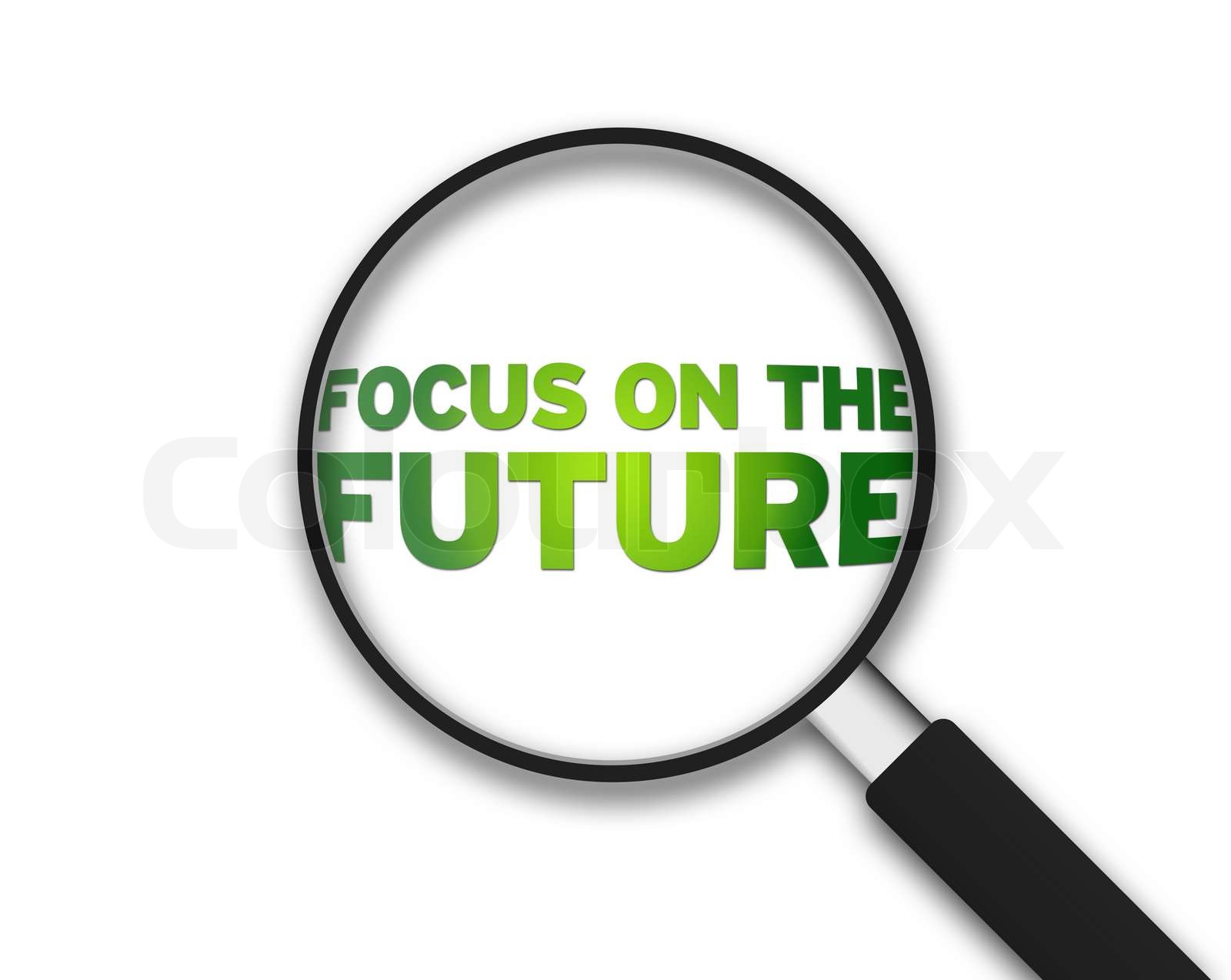 Magnifying Glass - Focus on the future | Stock image | Colourbox