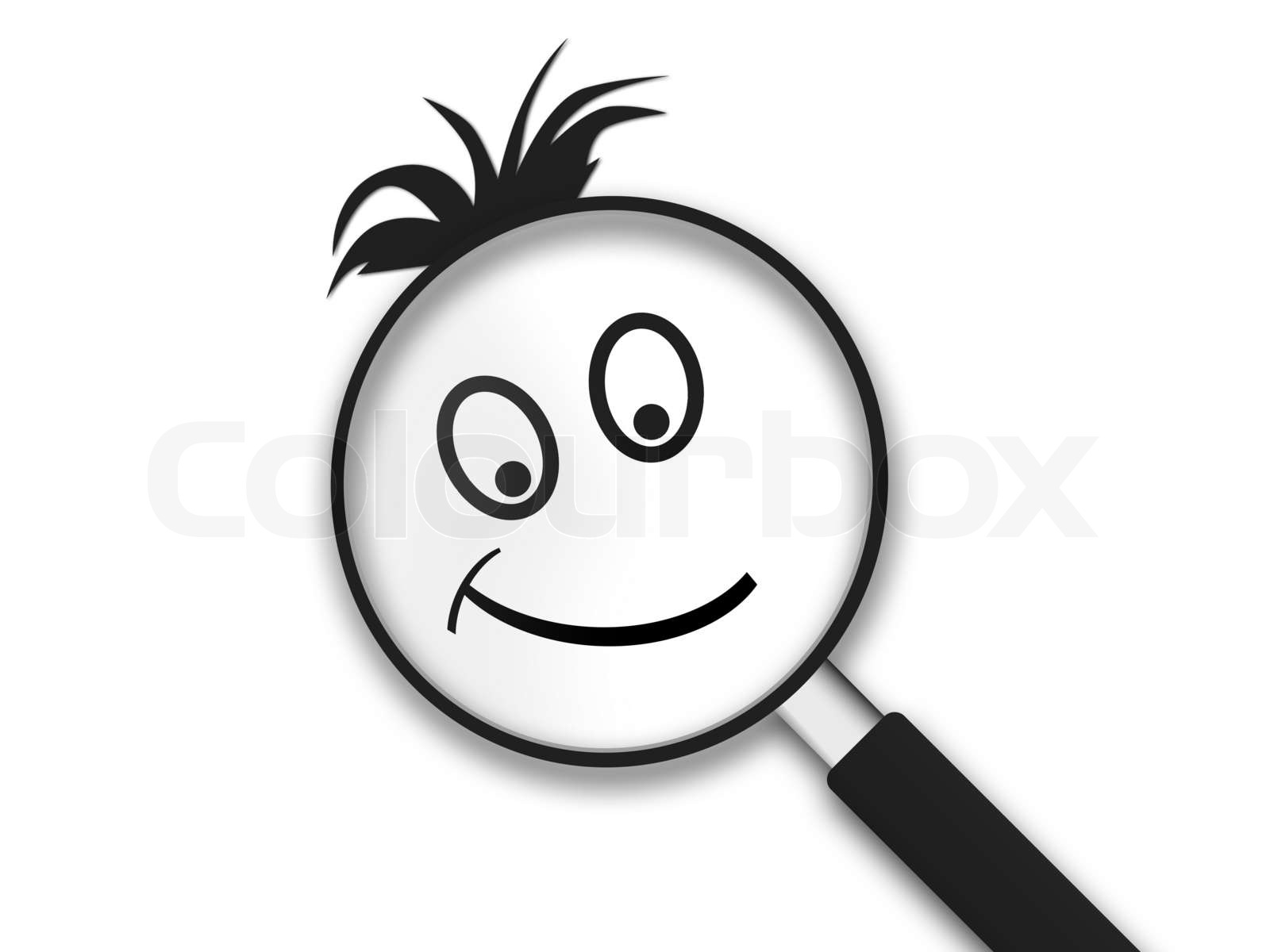 Lupe-smiley | Stock Bild | Colourbox