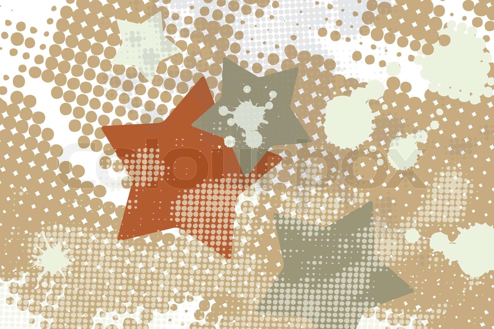 Abstract halftone splash star vector illustration | Stock vector ...