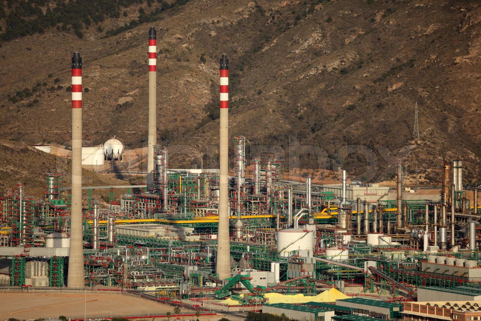Oil refinery complex in Spain | Stock image | Colourbox