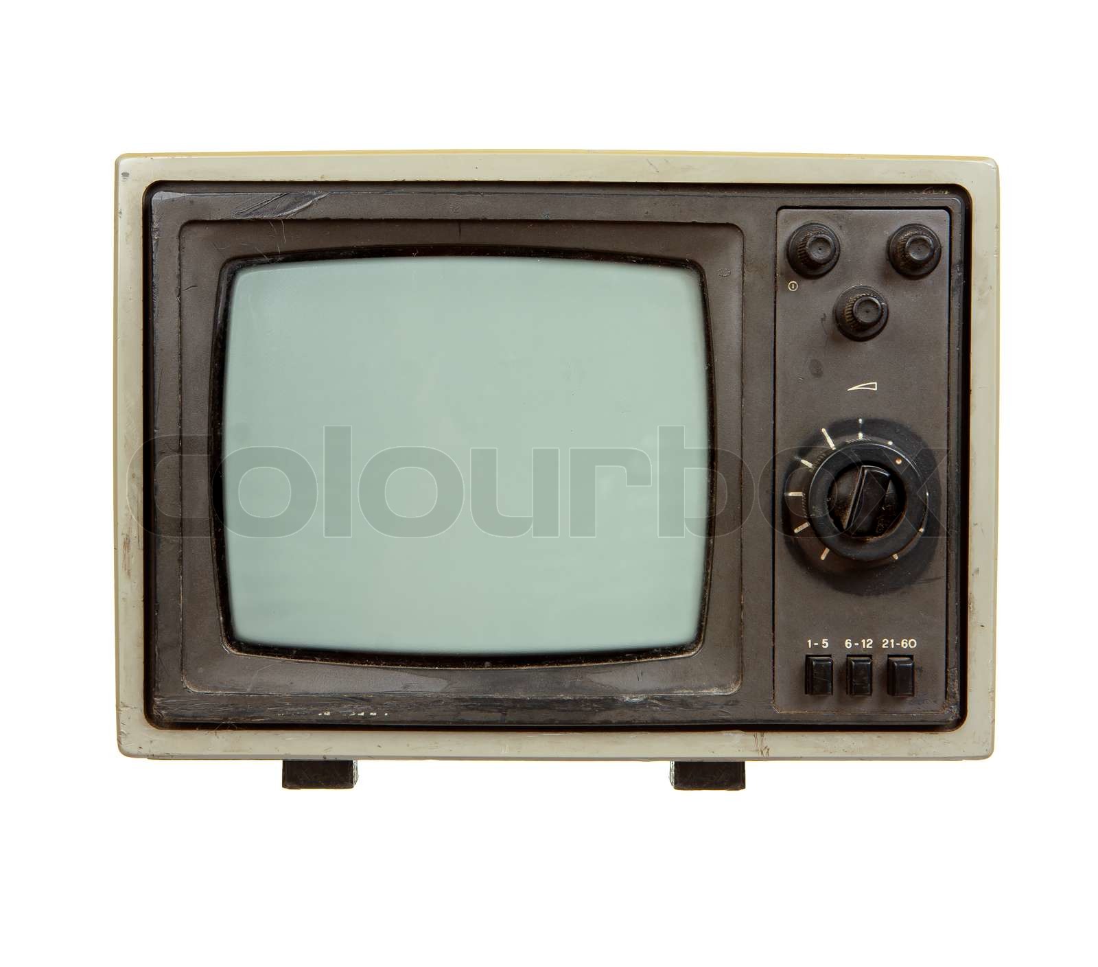 Old portable tv set | Stock image | Colourbox