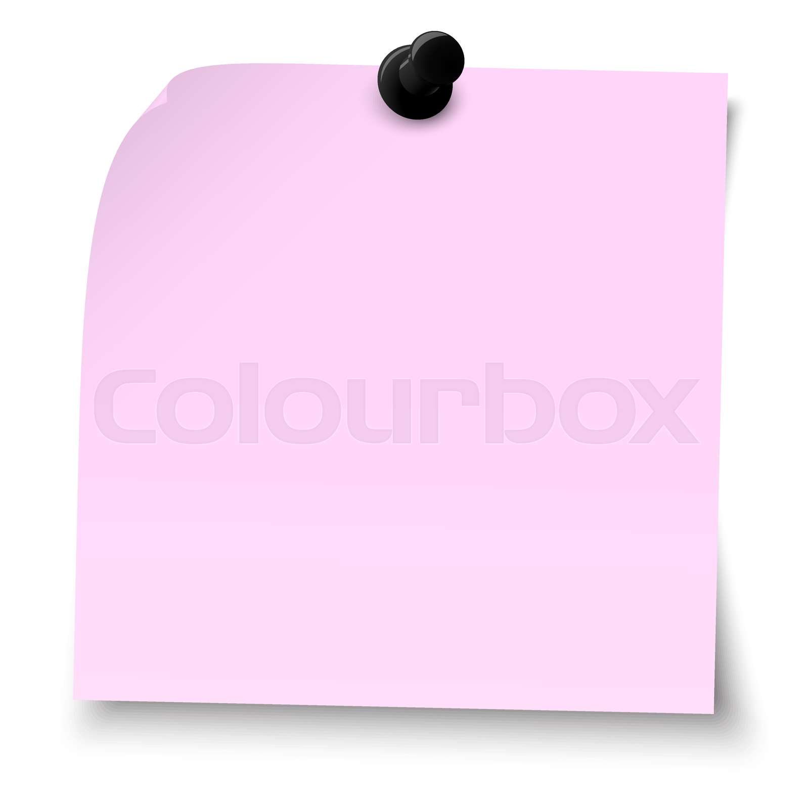 sticky note with pin needle | Stock vector | Colourbox