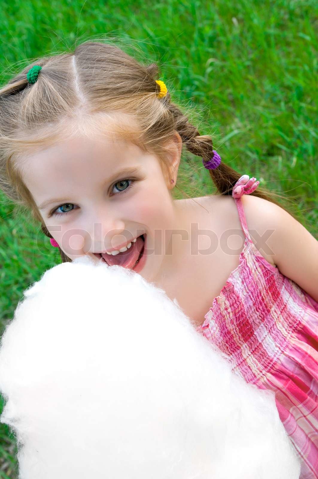 girl with cotton candy | Stock image | Colourbox