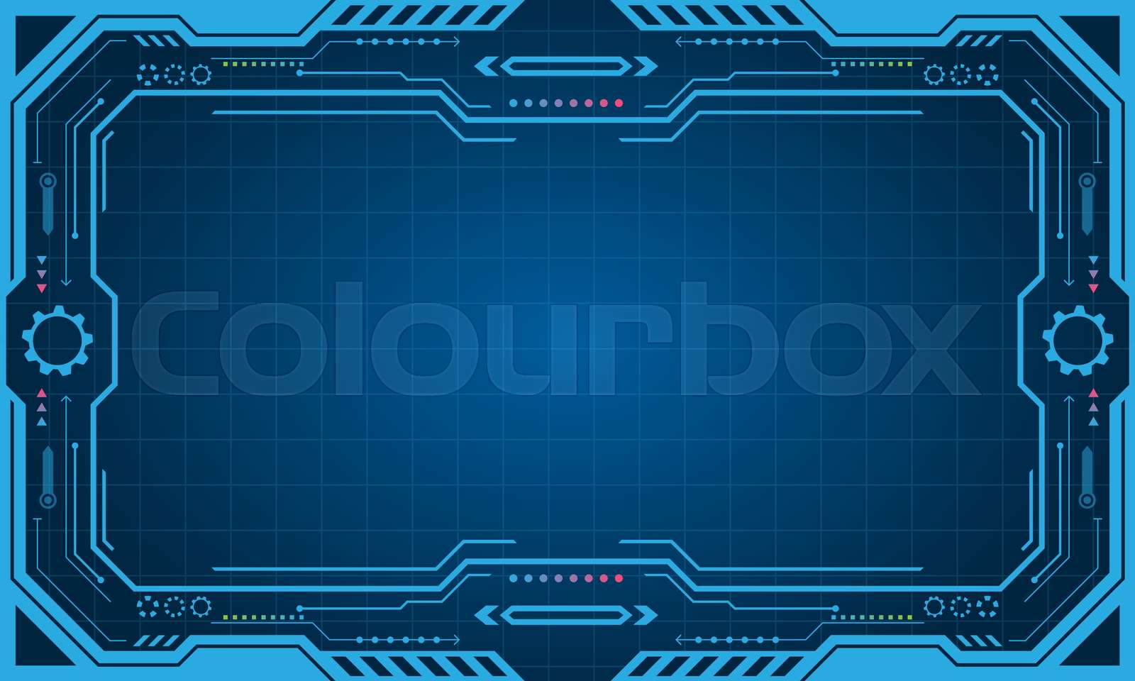 Abstract Futuristic Presentation Panel Frame , Technology Display ...