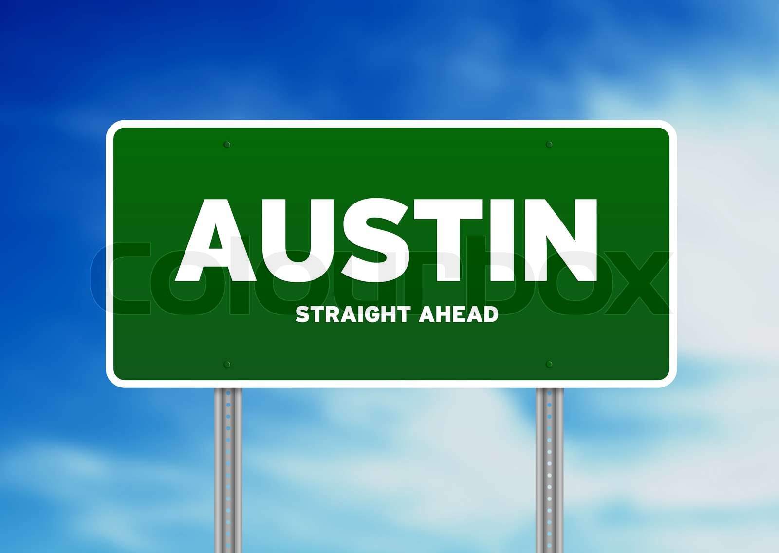 Austin, Texas Highway Sign | Stock image | Colourbox