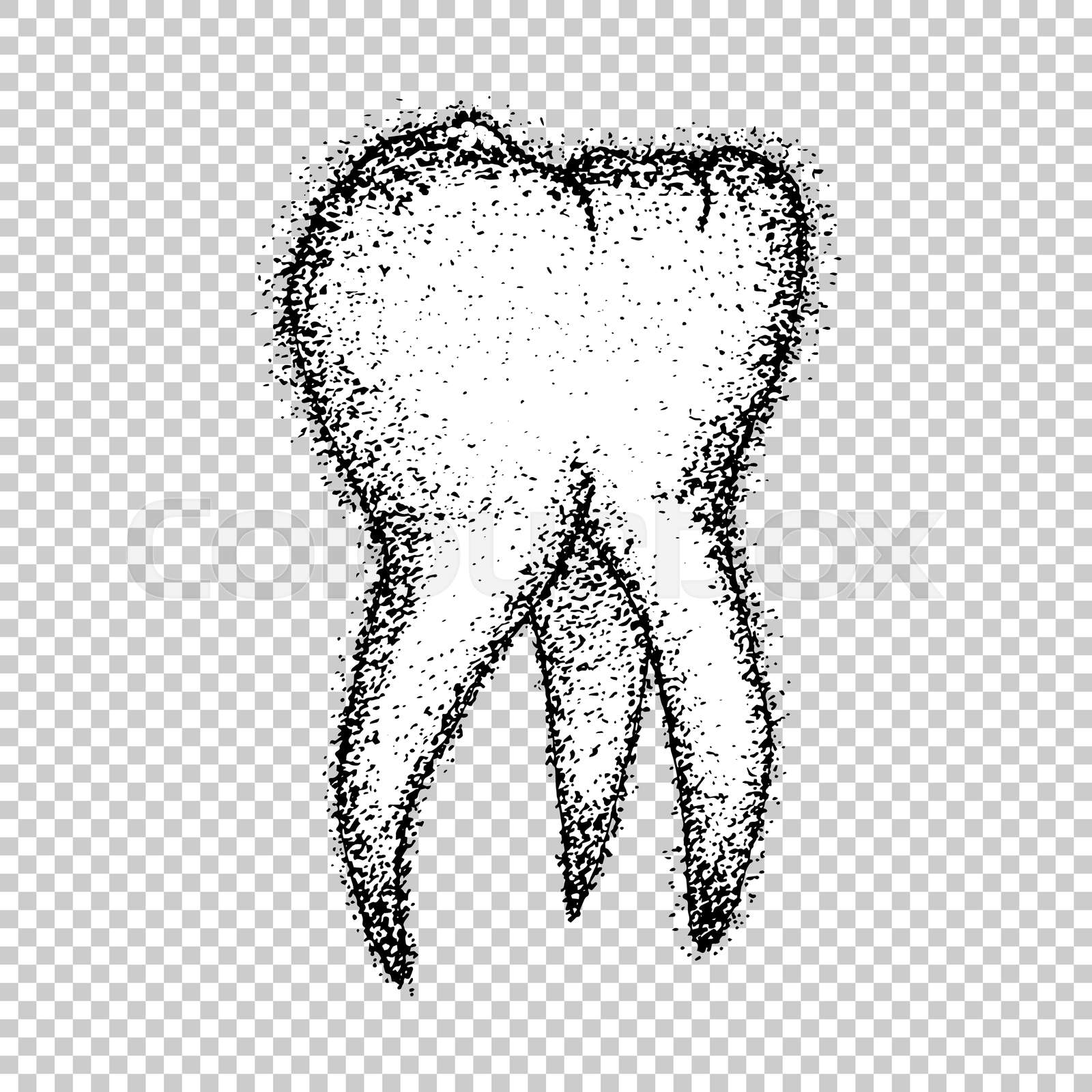 Cartoon tooth vector grunge tattoo | Stock vector | Colourbox