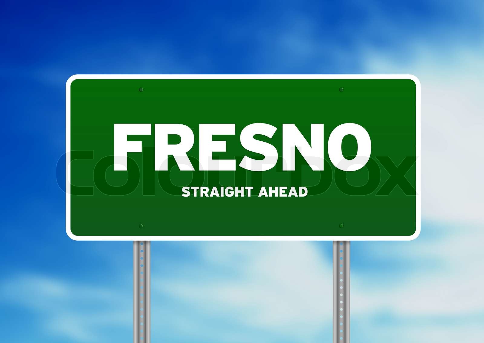 Fresno, California Highway Sign | Stock image | Colourbox